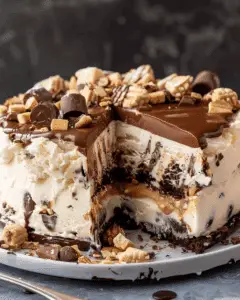 Buster Bar Ice Cream Cake | Cooked by Sarah