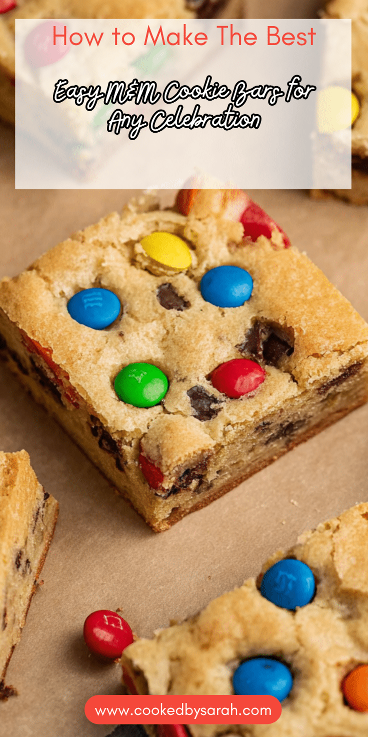M&M Cookie Bars Recipe - Easy & Delicious Cookie Bars
