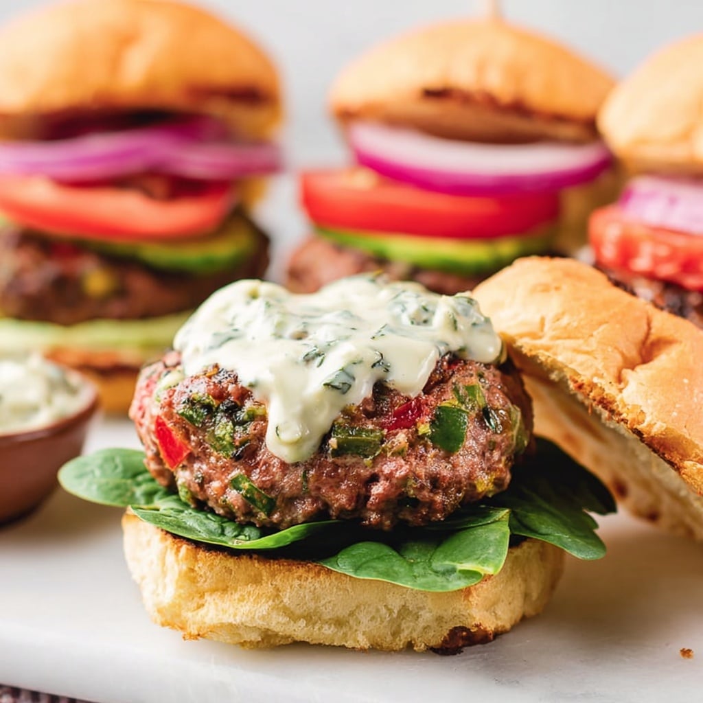 Greek Burgers: Savory Beef Patties with Mediterranean Flavors