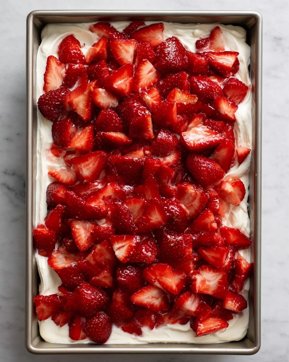 Strawberry Shortcake Sheet Cake Recipe | Cooked by Sarah