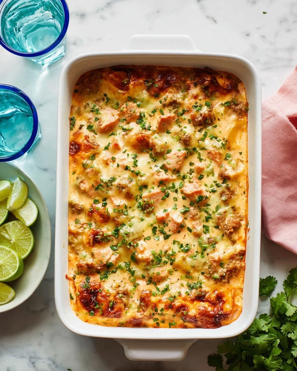 Chicken Taco Casserole Recipe | Cooked by Sarah