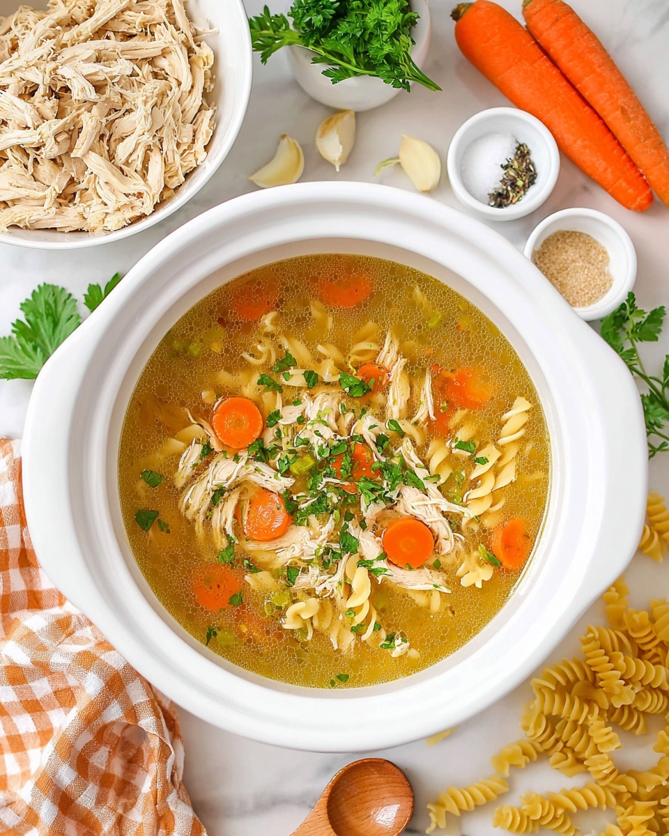 Crockpot Chicken Noodle Soup Recipe | Cooked by Sarah