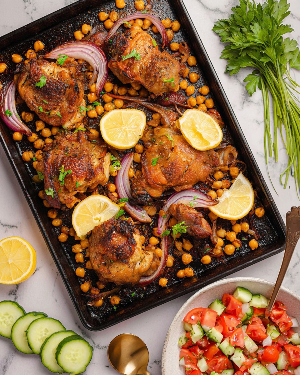 Sheet Pan Chicken Shawarma Recipe | Cooked by Sarah